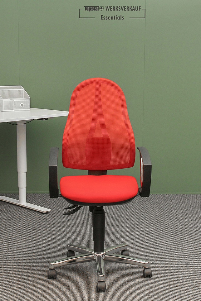 Open Point P Plus mit Armlehnen chrom/rot