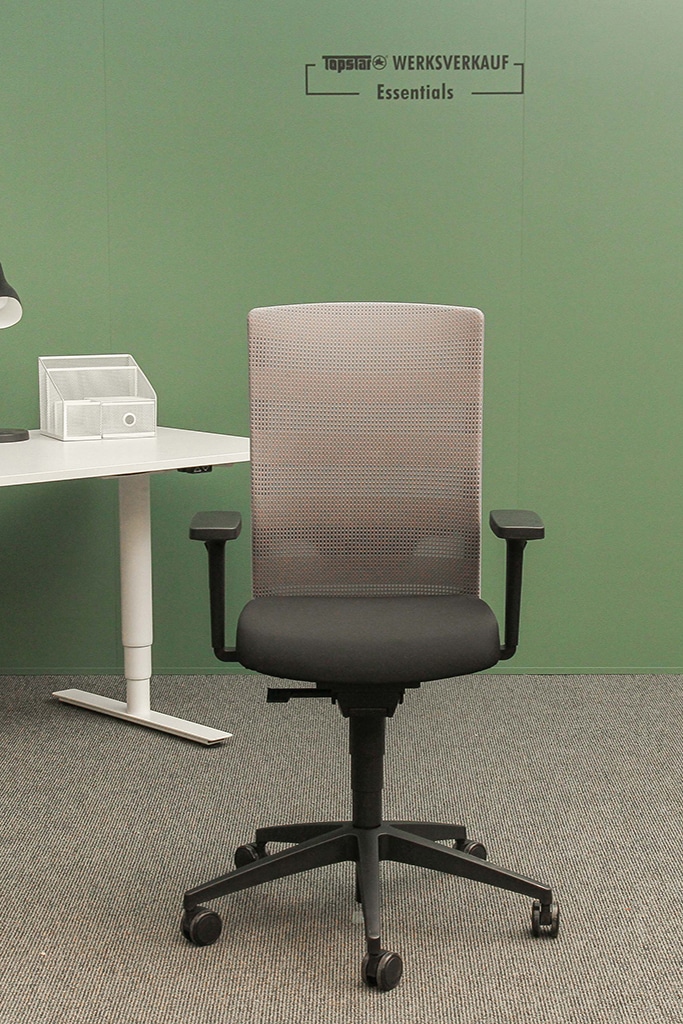 Airwork mit Armlehnen schwarz/Streifen grau Hartbodenrollen kaufen - Topstar Werksverkauf